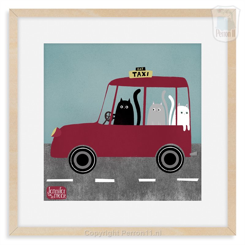 Poster kinderkamer De Kattentaxie