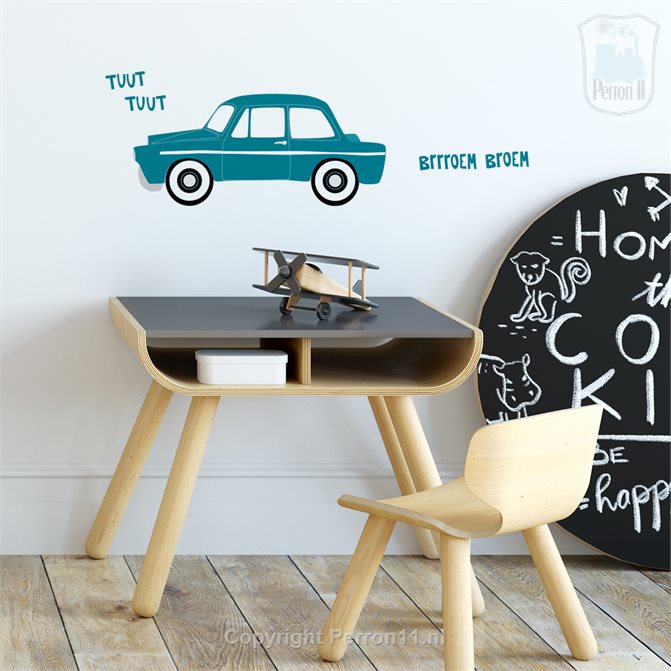 Muursticker auto Daf petrol