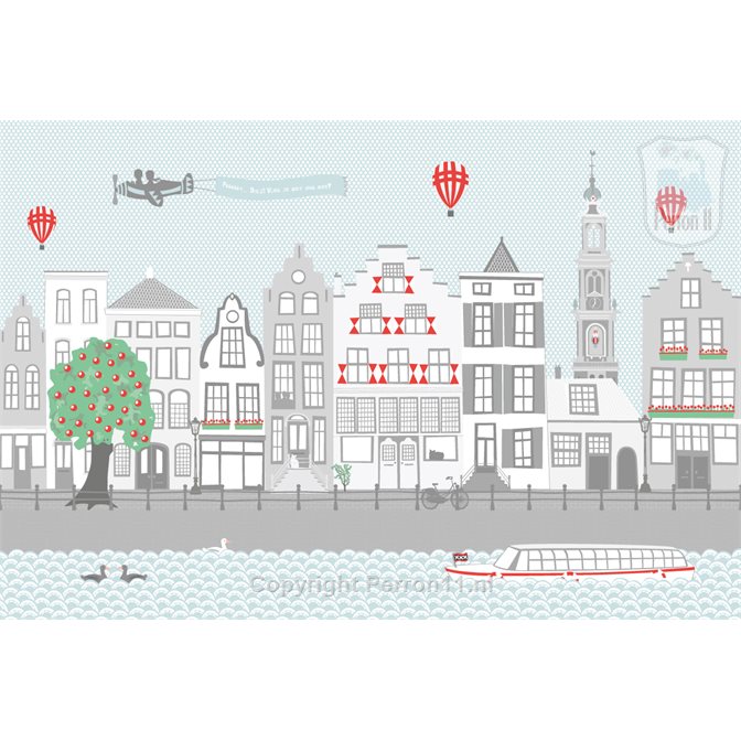 Posterbehang Amsterdam met Westertoren
