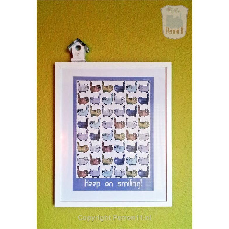 Katten en poezen poster kinderkamer A3 poster