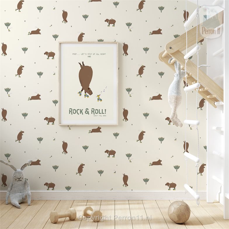 Kinderbehang Capibara Rollerdisco