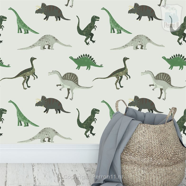 Dinosaurus behang kinderkamer voor jongens en meisjes